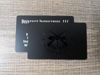 China 0.76MM Thickness Metal Business Card Steel Etched Glossy UV Spot Printing for sale