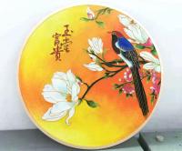 China Custom Chinese Luxury Cloisonne Colorful Metal Round Plates for sale