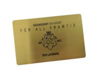 China QR Code Metal Membership Card Brass Black Printing Brushed for sale