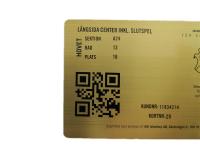 China QR Code Metal Membership Card Brass Black Printing Brushed for sale