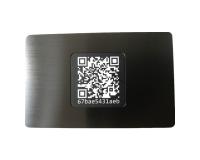 China Smart Writable NFC QR Metal Business ID Card Matt Black Brush Finish for sale