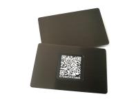 China Smart Writable NFC QR Metal Business ID Card Matt Black Brush Finish for sale