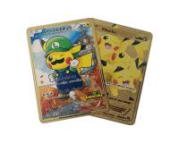 China 0.4mm Thickness Charizard Collection Card Vmax DX GX Pokemon Metal Gold Plated for sale