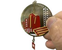China 50mm Custom Metal Bookmarks Gift Souvenir Unique Color Filling Enamel for sale