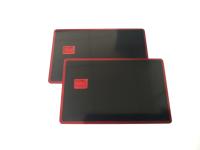 China Mirror Gold Sliver Red Black Blank Metal Credit Card With Chip Slot for sale