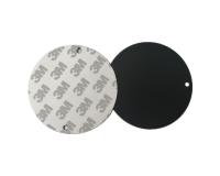 China Stainless Steel Metal Matte Black Label Tag Round Shape For Hotel for sale