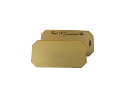 China OEM Brass Bronze Tag Metal Label Plates Etch Logo For Bag for sale