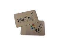 China Stainless Steel Brushed Color Metal Business Cards Print Logo for sale