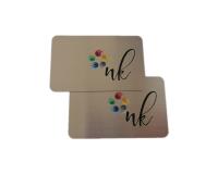 China Stainless Steel Brushed Color Metal Business Cards Print Logo for sale