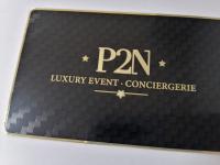 China Matte Black Metal Business Cards Stainless Steel Plated Gold Silkscreen Print for sale