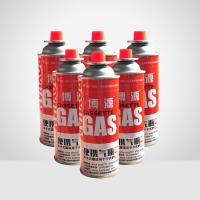 China Red Cover Tinplate Portable Butane Gas Bottle Valve One Inch for sale