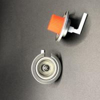 China Butane Gas Valve with Tinplate and PP Metal Type Inner Gasket Buna Black Handle Color for sale