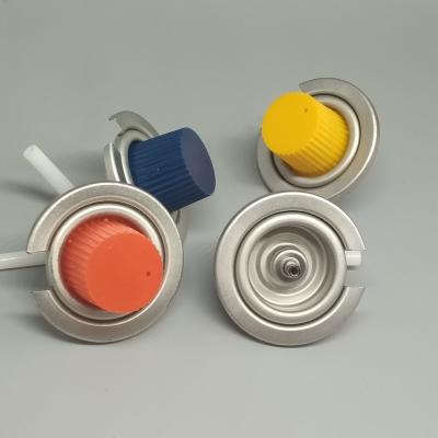 China Compact Butane Refill Valve For Portable Tinplate Gas Cartridges for sale