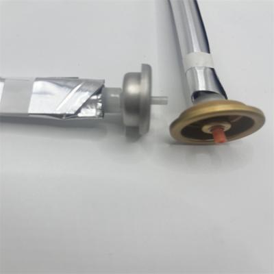 China Customized Capacity Silver Cylinder Aerosol Bag On Valve With Leak Proof Plastic for sale
