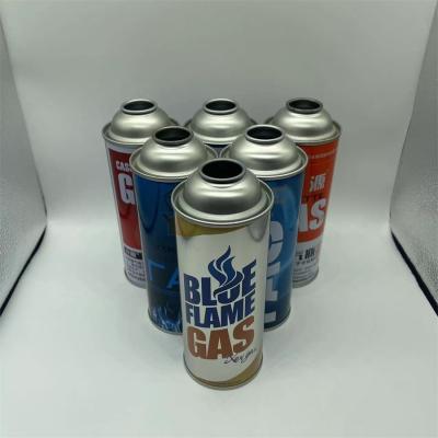 China Outdoor Activities Butane Gas Canister with Straight Wall Tinplate for sale