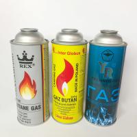 China CMYK Printing Metal Butane Gas Canister 1.4 Mpa Burst Pressure for sale