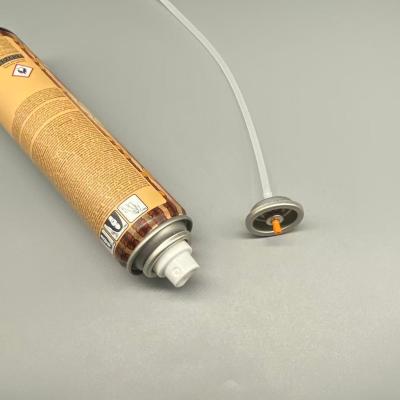 China Dry Shampoo Aerosol Spray Valve with Ultra-Fine Mist Nozzle for Residue-Free Performance and 360-Degree Operation for sale