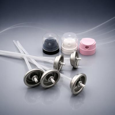 China Aerosol Dry Shampoo Spray Valve with Fine Powder Mist for 360-Degree Operation and Residue-Free Performance for sale