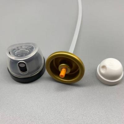 China Aerosol Body Spray Valve with 360° Dispensing, Leak-Proof Seal, and One Inch Size for Deodorant and Fragrance Applications for sale