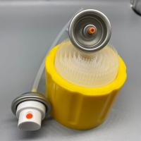 China 1 Inch Foam Cleaner Aerosol Valve with Integrated Brush Cap for Car Interior Cleaning Spray for sale