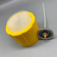 China 1 Inch Foam Cleaner Aerosol Valve with Integrated Brush Cap for Car Interior Cleaning Spray for sale