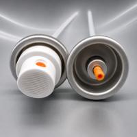 China Industrial Foam Aerosol Valve Set with 1 Inch Valve Size and 57mm / 65mm Cap Options in Metal + Plastic Construction for sale