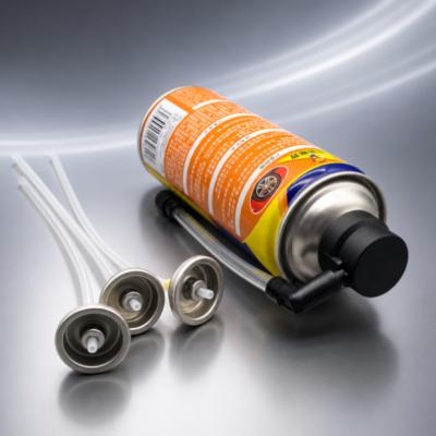 China One-inch Tire Sealant Valve with Tinplate Construction and Quick Connect Coupler for Aerosol Tire Inflators for sale