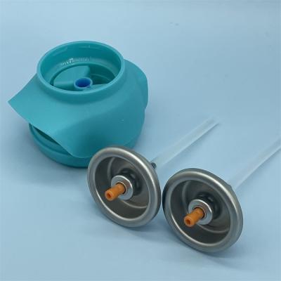 China Durable Aerosol Valve with Precision Spray Control, Leak-Proof Design, and Ergonomic Actuator for Footwear Spray Cans for sale