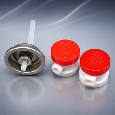 China Footwear Care Aerosol Valve and Actuator System with Fine Mist Spray for Shoe and Sock Applications Compatible with Standard Cans for sale