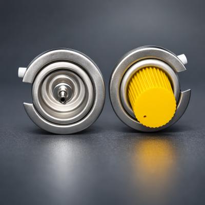China One Inch Tinplate Butane Gas Valve with Leak-Proof Aerosol Valve for Portable Stoves for sale