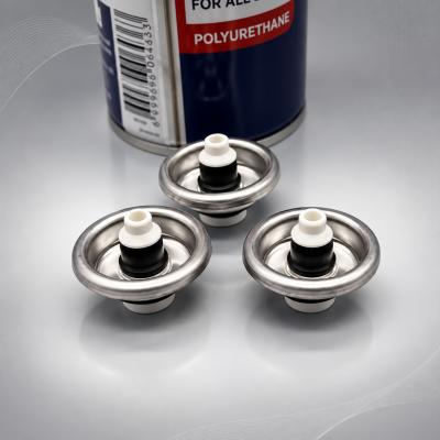 China One Inch Pressurized PU Foam Aerosol Spray Valve with Short Stem Male Valve Design for sale