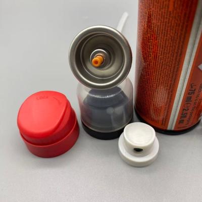 China Continuous Spray Hair Glue Aerosol Valve with Precision Mist Anti-Clogging Nozzle and Chemical-Resistant Design for sale