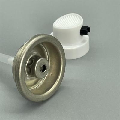 China Female Thread Aerosol Spray Valve with Anti-Clogging Nozzle and Chemical Resistance for Various Glue Formulations for sale