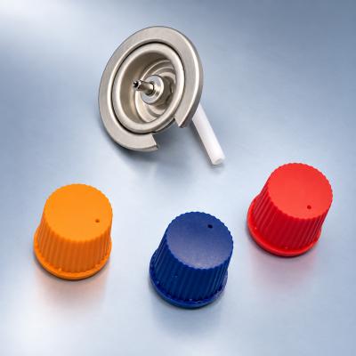 China 1-Inch Tinplate Butane Gas Valve for Controlled Flow Butane Refill for sale