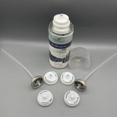 China 25.4mm Deodorant Aerosol Valve with Adjustable Spray Actuator and Clog-Resistant Design for sale