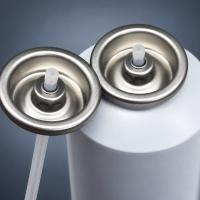 China 1-Inch Tinplate Aerosol Spray Valve for Fine Powder Dispensing in Dry Shampoo Applications for sale