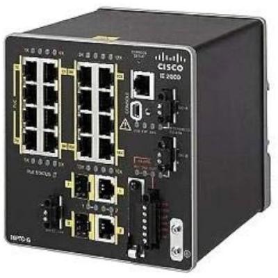 China Cisco Industrial Switch 16P PoE+ Wide Temp Range & Redundant Power IE-2000-16PTC-G-E for sale