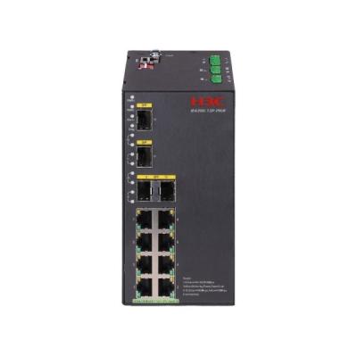 China Industrial-Grade PoE+ Switch With 12 Ports , Wide Temperature & Dual DC Power For Harsh Environments for sale
