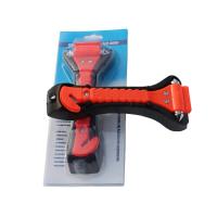 China Car Emergency Tool Double Steel-Tipped Window Breaker and Safety Hammer for Red Vehicles for sale