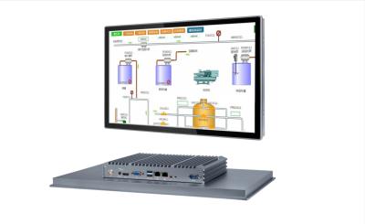 China 23.8 Inch IP65 Industrial Panel PC / Embedded Monitor IP65 Fanless HMI Monitor for sale