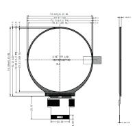 China 2.8 Inch Round TFT LCD Display Screen 480*480 Resolution Optional Touch SPI RGB MIPI for sale