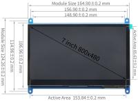 China 7 Inch IPS TFT Screen With 5 Point Touch / Raspberry Pi Compatibility for sale