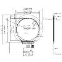 China 2.1 Inch Round Custom TFT Display 480*480 Resolution Touch Screen SPI RGB MIPI Interface Display for sale