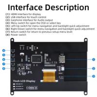 China 7 Inch 1024x600 Capacitive Touch Screen With 5 Point Capacitive Touch Screen for sale