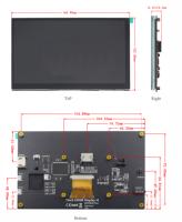 China YQX6-7C 1024*600 7 Inch HDMI LCD Display , Raspberry Pi Touch Screen for sale
