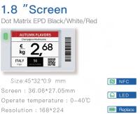 China 1.8 Inch E-paper Display 224×168 Resolution 24pin Low Power Consumption 4-Color E-Ink Screen for sale