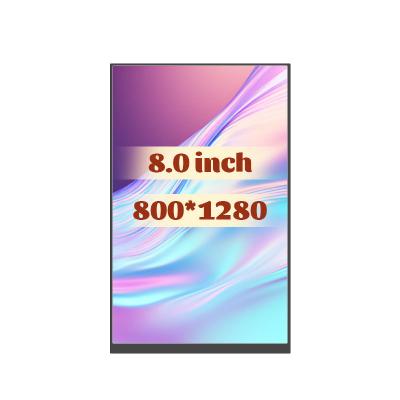 China 8.0 Inch TFT LCD Display 800*1280 Resolution Optional Touch MIPI Interface Display for sale