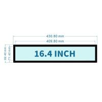 China 16.4 Commercial Ultra Wide Stretched Bar LCD For Shelf Advertising Display for sale