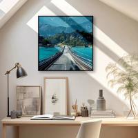 China 33.2 Inch Square Ultra Thin Wall Mounted LCD Monitor , Touch Video Advertising Monitor for sale