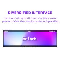 China 88 Inch Outdoor Stretched Bar LCD Panel 3840*1080 Store Digital Shelf Display for sale
